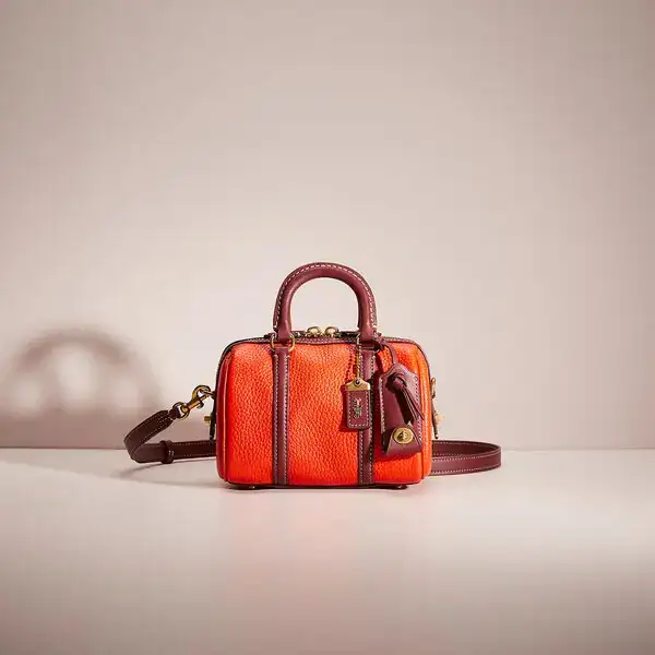 Coach Restored Ruby Satchel 18 - Brass/Red Orange Multi | Editorialist